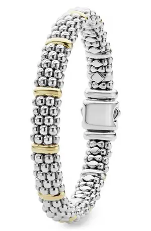 Lagos Oval Rope Caviar Bracelet - Silver/gold