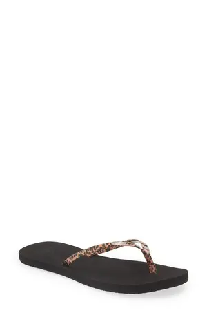 Reef Bliss Nights Flip Flop Leopard