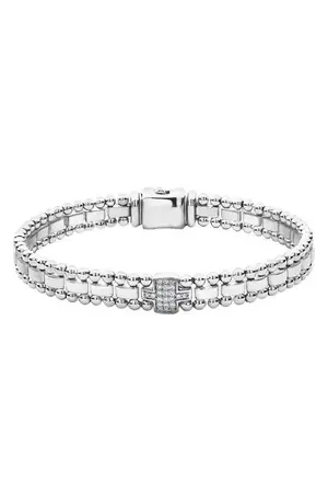 Lagos Caviar Spark Diamond Station Bracelet - Silver/diamond