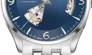 Hamilton Jazzmaster Gent Open Heart Automatic Bracelet Watch - Silver/ Blue/ Silver