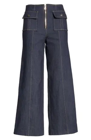 Cinq À Sept Azure Crop Wide Leg Jeans