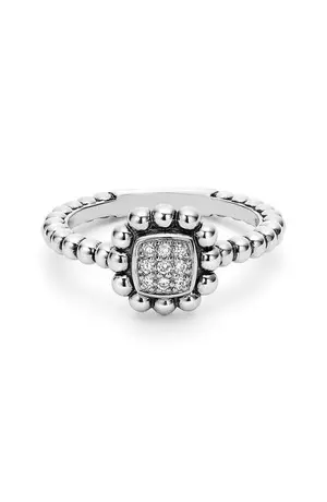 Lagos Caviar Spark Diamond Square Ring