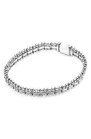 Lagos Caviar Spark Diamond Link Bracelet