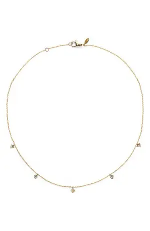 Anzie Cleo Diamond Dangling Shapes Necklace - Gold/diamond