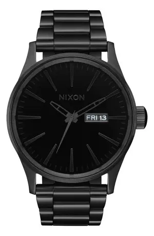 Nixon Nixon Sentry Bracelet Watch Black/black