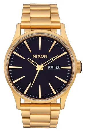 Nixon Nixon Sentry Bracelet Watch Gold / Indigo