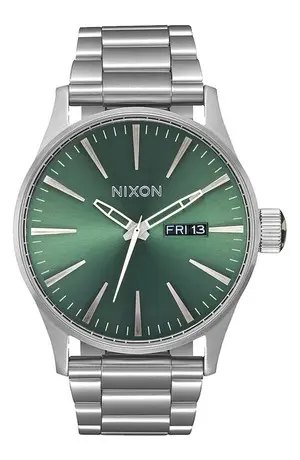 Nixon Nixon Sentry Bracelet Watch Sage Sunray