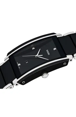 RADO Integral Diamond Ceramic Two-tone Watch - Black/silver