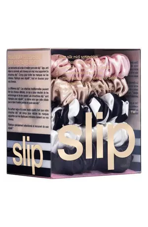 slip - Slip Pure Silk 5-pack Midi Scrunchies