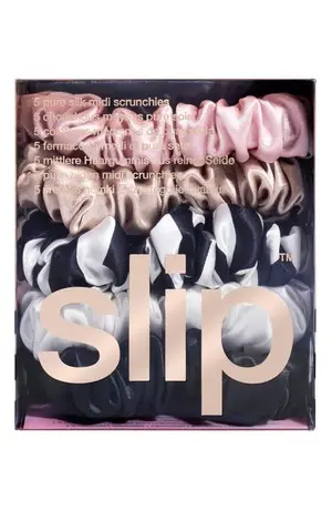 slip - Slip Pure Silk 5-pack Midi Scrunchies