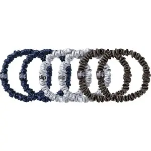 Slip Pure Silk 6-pack Skinny Scrunchies - Midnight