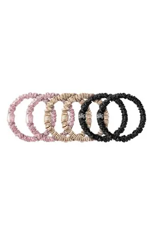 Slip Slip Pure Silk 6-pack Skinny Scrunchies Multi