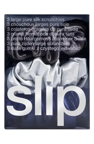 Slip 3-pack Large Silk Scrunchie Set - Midnight