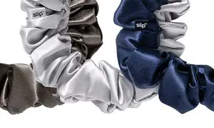 Slip 3-pack Large Silk Scrunchie Set - Midnight