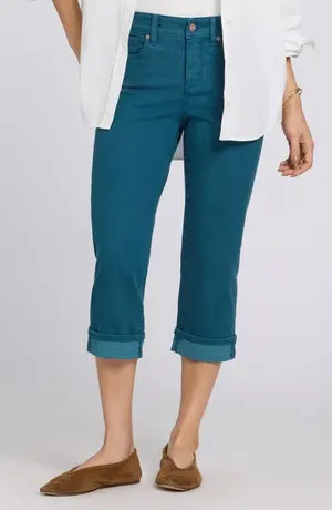 NYDJ NYDJ Marilyn Straight Leg Capri Jeans Blue Lake