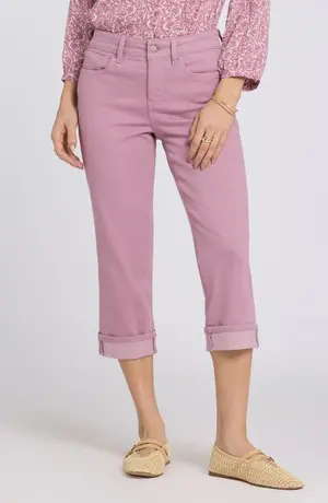 NYDJ Marilyn Straight Leg Capri Jeans - Dusky Daisy