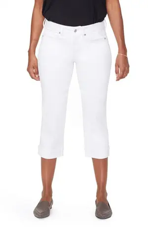 NYDJ Marilyn Straight Leg Capri Jeans - Optic White