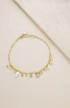 Ettika Shell Charm Anklet