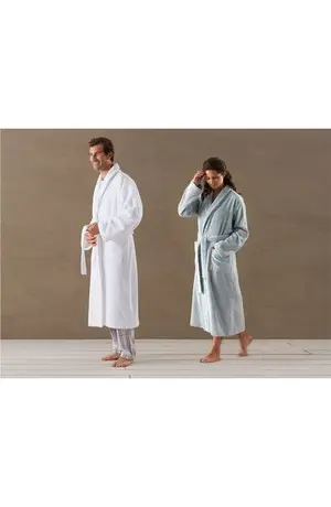 COYUCHI Gender Inclusive Cloud Loom™ Organic Cotton Robe - Alpine White