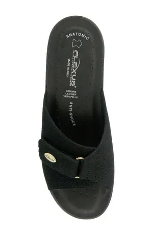 SPRING STEP SHOES Kea Slide Sandal - Black Suede