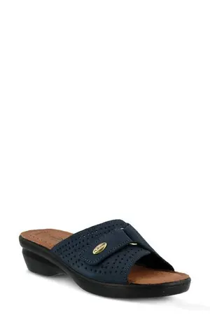 SPRING STEP SHOES Kea Slide Sandal Navy Suede