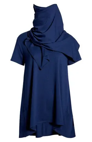 Hue Convertible Scarf Lapel T-shirt