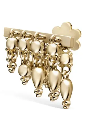 MARIA TASH Tassel Bar Threaded Single Stud Earring Yellow Gold-right