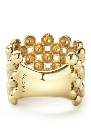 Lagos Caviar Wide Band Ring