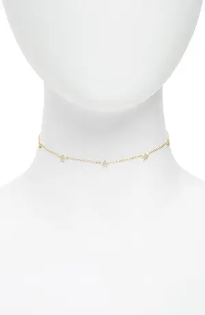 Argento Vivo Pavé Star Choker Necklace - Gold