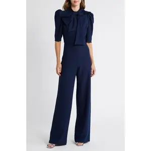 Black Halo Black Halo Ara Tie Neck Jumpsuit Navy