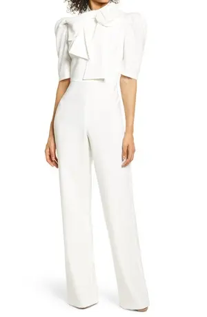 Black Halo Black Halo Ara Tie Neck Jumpsuit Pearl