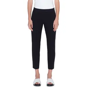 Akris Frankie Stretch Cotton Cropped Pants - Black