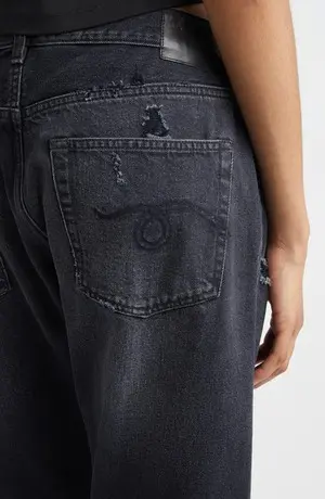 R13 Crossover Ripped Ankle Jeans