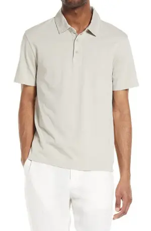 Vince Regular Fit Garment Dyed Cotton Polo Washed Desert Sand