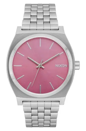 Nixon Nixon The Time Teller Bracelet Watch Silver/pink