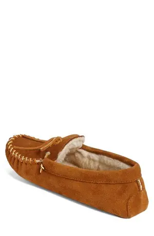 Minnetonka Softsole Suede Slipper - Brown Suede