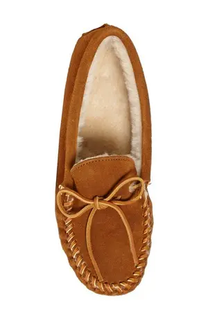 Minnetonka Softsole Suede Slipper - Brown Suede
