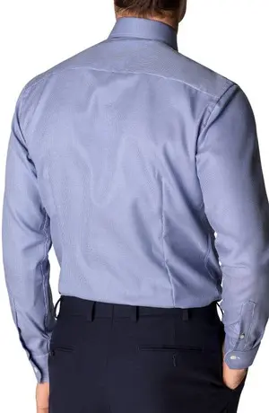 Eton Houndstooth Dress Shirt - Blue