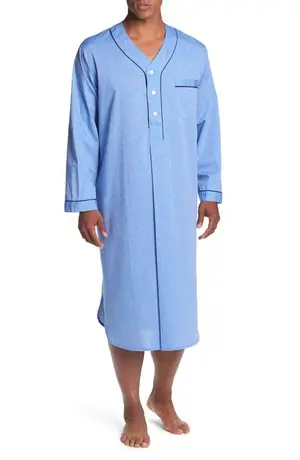 Majestic International Cotton Nightshirt - Blue
