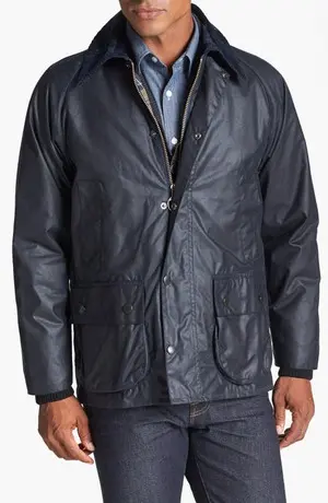 Barbour Bedale Water Resistant Waxed Cotton Jacket - Navy