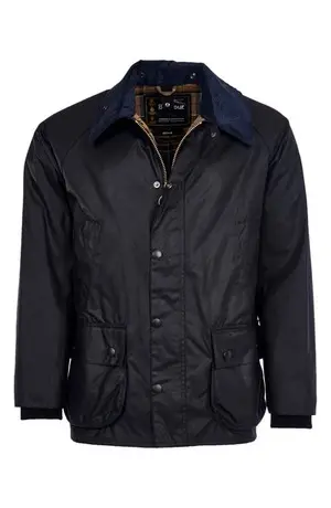 Barbour Bedale Water Resistant Waxed Cotton Jacket - Navy