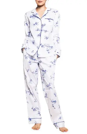 PETITE PLUME Floral Pajamas - White