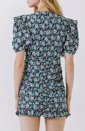 Endless Rose Floral Shirred Minidress