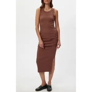 Michael Stars Wren Side Slit Midi Dress - Bark
