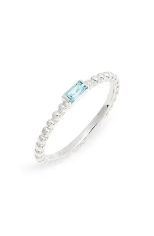 Anzie Dew Drop Topaz Ring Silver / Blue