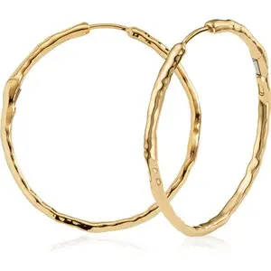 Monica Vinader Siren Muse Large Hoop Earrings - 18ct Gold Vermeil On Sterling