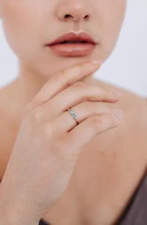Anzie Cleo Emerald & Turquoise Ring