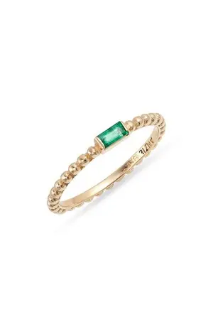 Anzie Emerald Dew Drop Ring - Yellow Gold/green