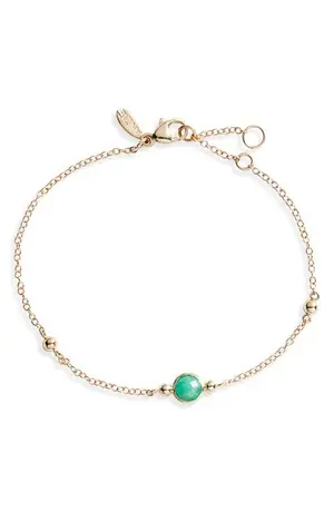 Anzie Bonheur Emerald Bracelet - Yellow Gold/green