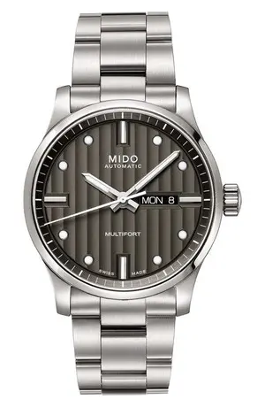 MIDO Multifort Automatic Stainless Steel Bracelet Watch - Silver/grey